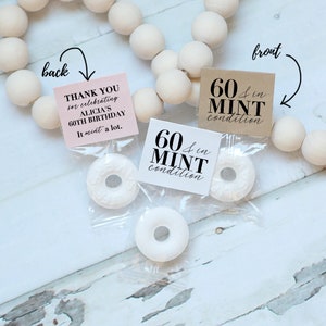 Birthday Party Mints,birthday Party Favors,40 and in Mint Condition,diy ...