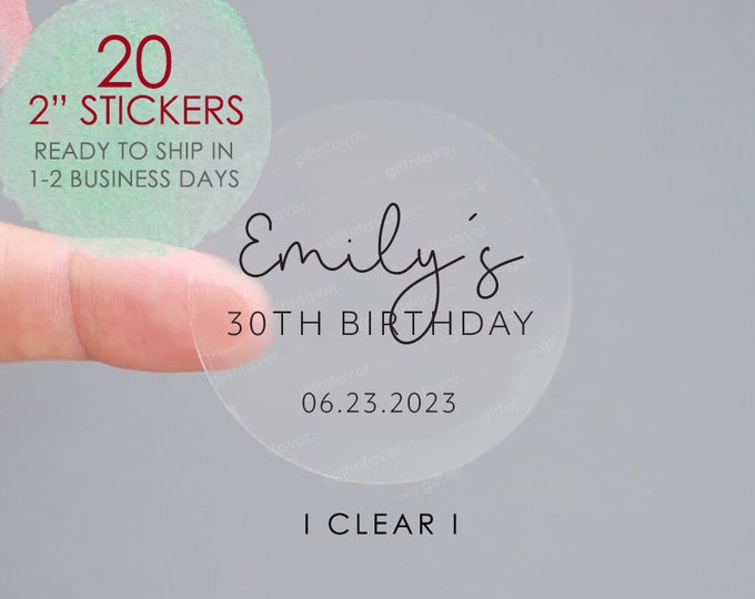 Custom 40th Birthday Stickers - Etsy