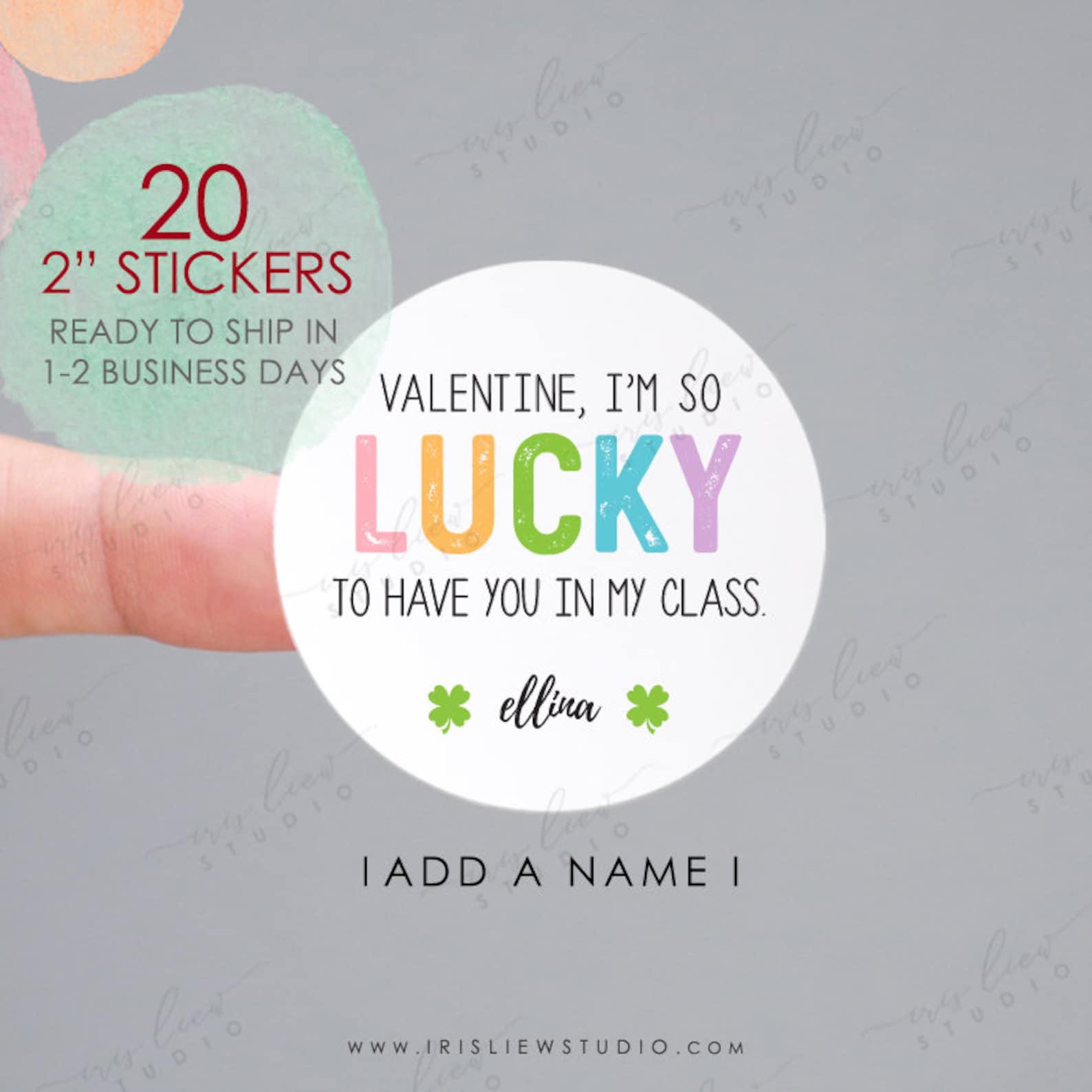 I'm so Lucky to Have You in My Class,personalized Valentine's Day ...