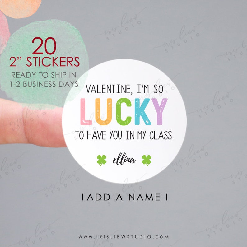 I'm so Lucky to Have You in My Class,personalized Valentine's Day ...
