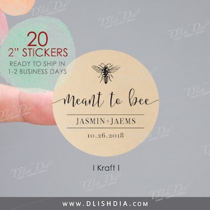 Meant to Bee Stickers,honey Favor Labels,custom Wedding Favor Stickers ...
