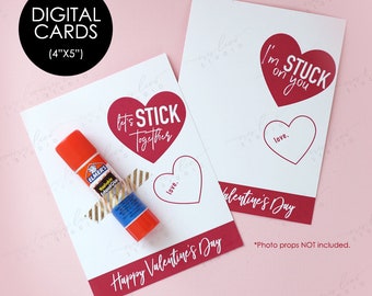 I'm STUCK on You Valentine Printable Valentine's Day - Etsy