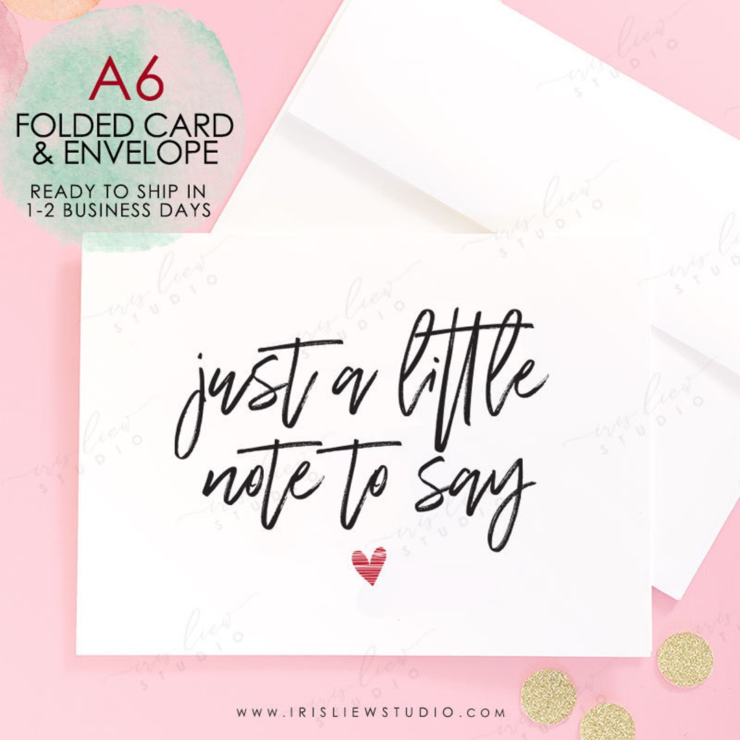 Just a Llittle Note to Say Card,baby Announcement Card,a Baby is on the ...