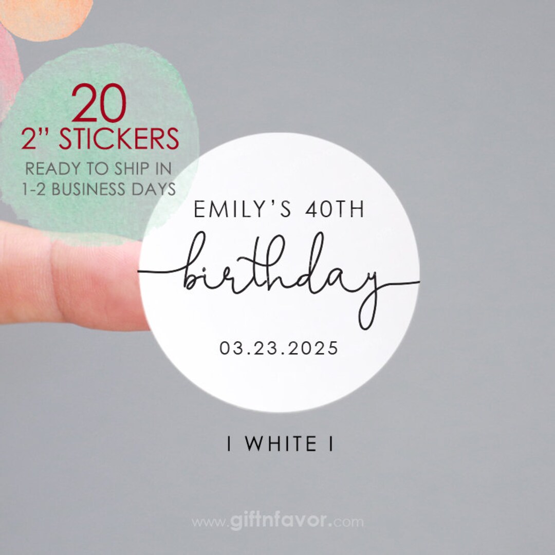 Birthday Favor Sticker,birthday Favor Labels,birthday Party Labels ...