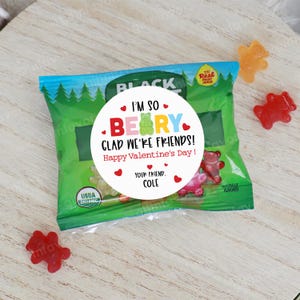 Kids Valentine's Day Class Exchange Stickers,gummy Bears Valentines Day ...