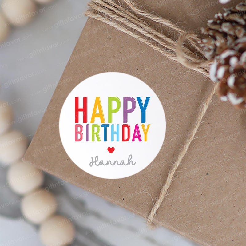 Birthday Stickers - Etsy