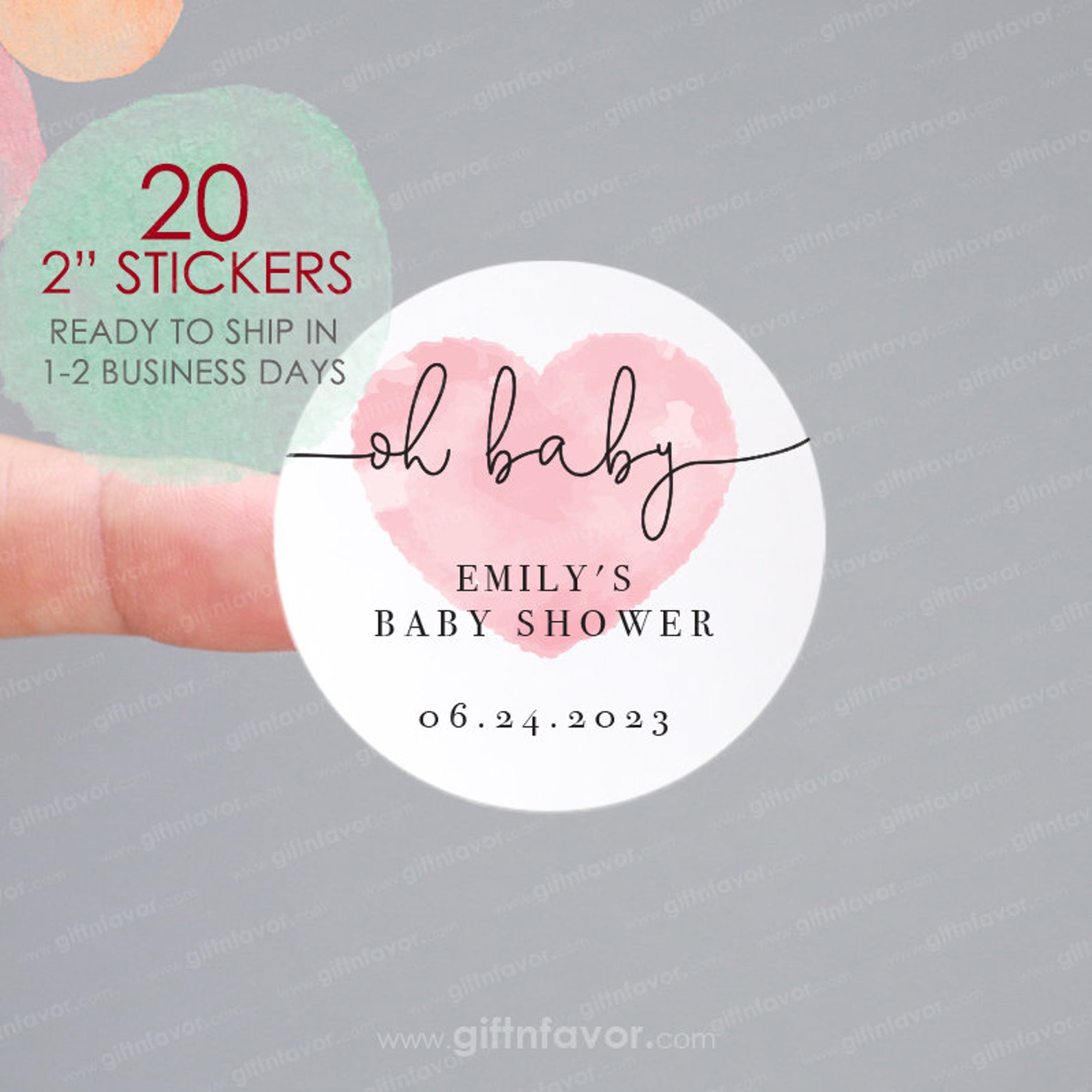 Oh Baby Stickersbaby Shower Labels Personalized Baby Shower - Etsy