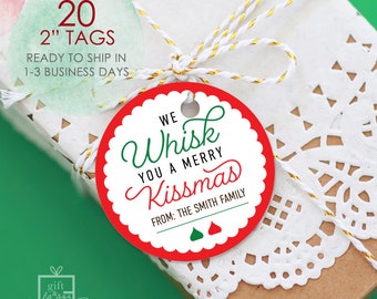 We Whisk You A Merry Kissmas Printable Tags Christmas - Etsy