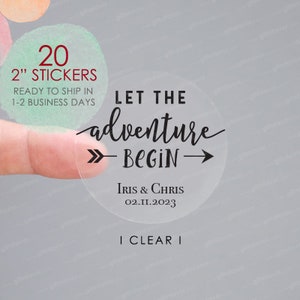 Let the Adventure Begin Stickers,baby Shower Favor Stickers,custom ...
