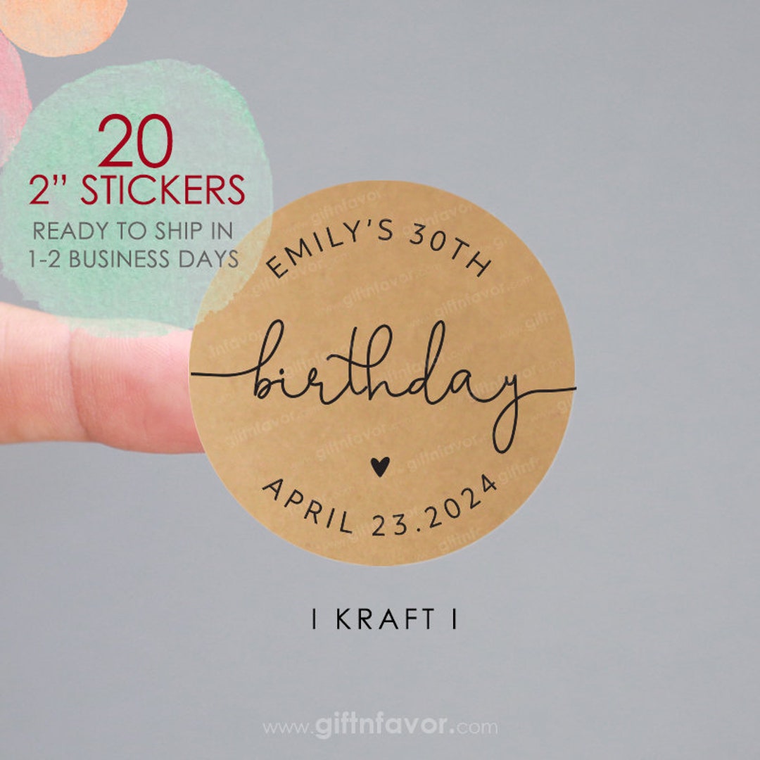 Birthday Favor Sticker,birthday Favor Labels,birthday Party Labels ...
