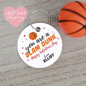 You Are a Slam Dunk Friend Label,basketball Valentine Labels,,kids ...