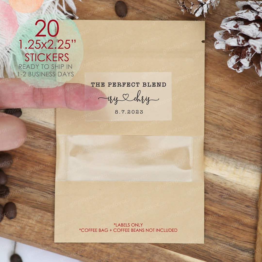 The Perfect Blend Stickers,custom Coffee Bag Labels,personalized ...