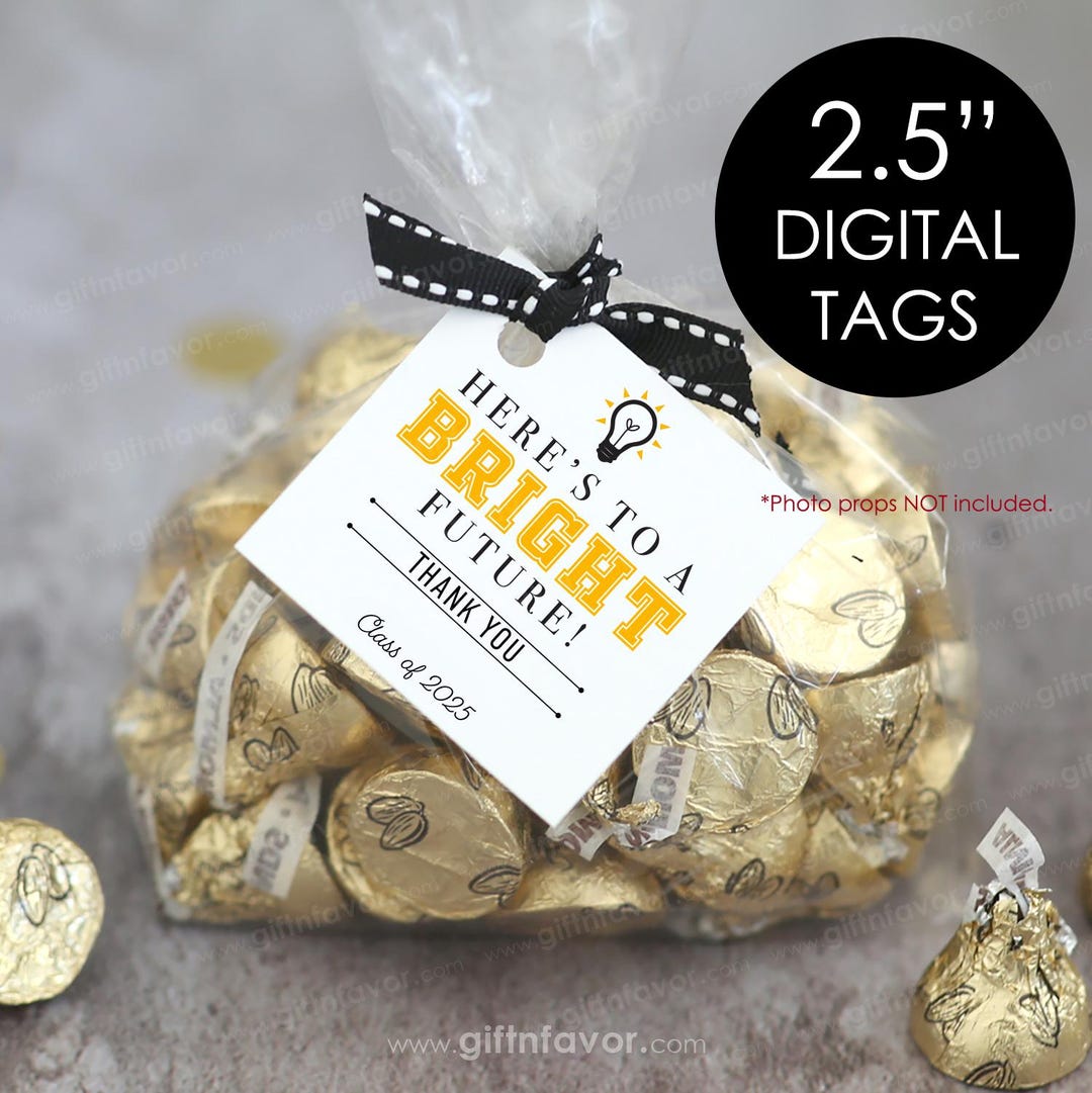 Here's to a Bright Future Tags,printable Graduation Tags,digital ...