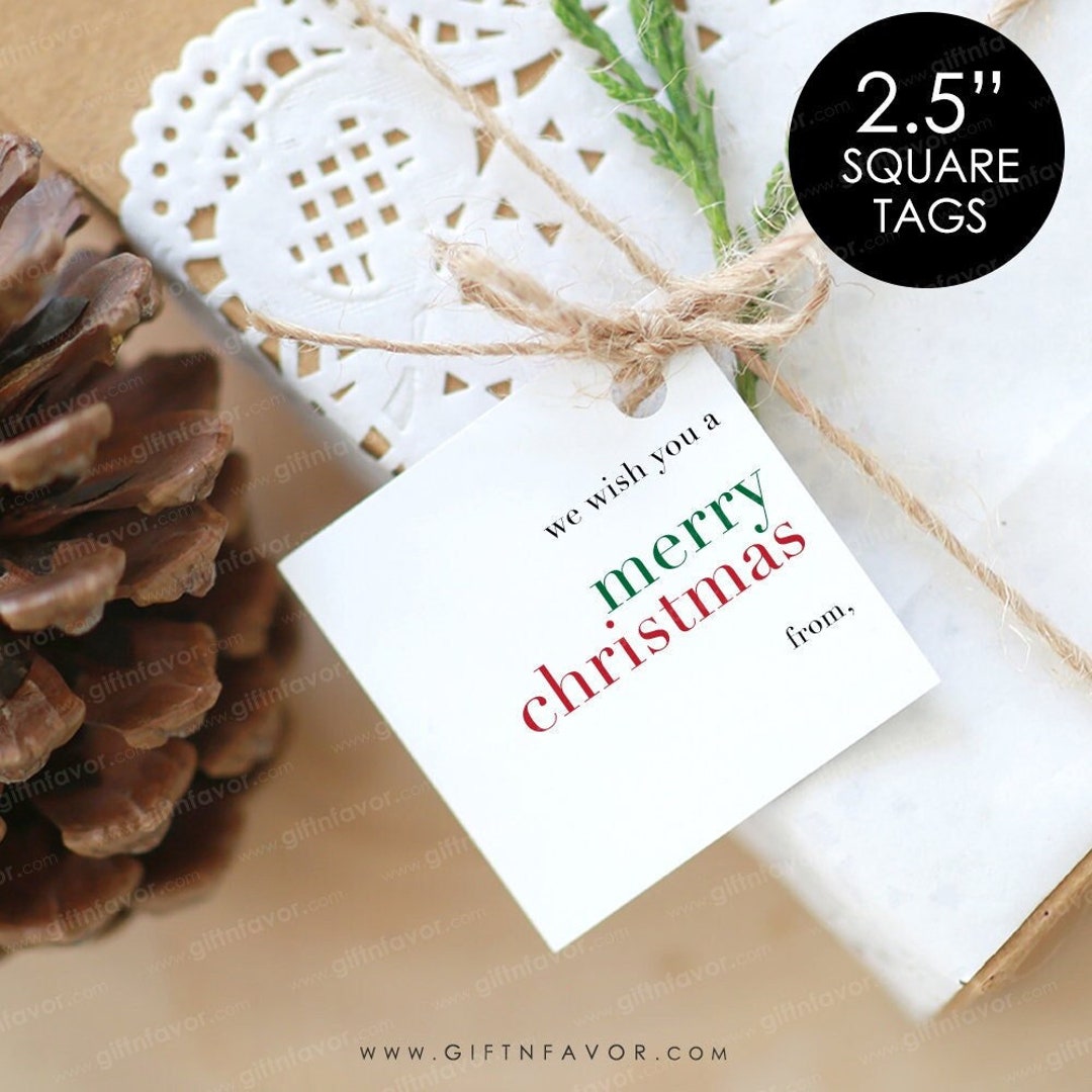 Printable We Wish You A Merry Christmas Tags, Christmas Printable Tags ...