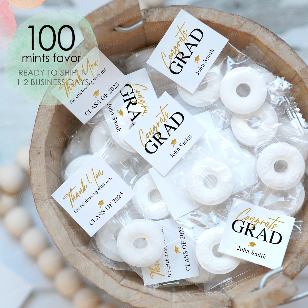 100pcs Congrats Grad Favors,graduation Mints,graduation Party Favors ...