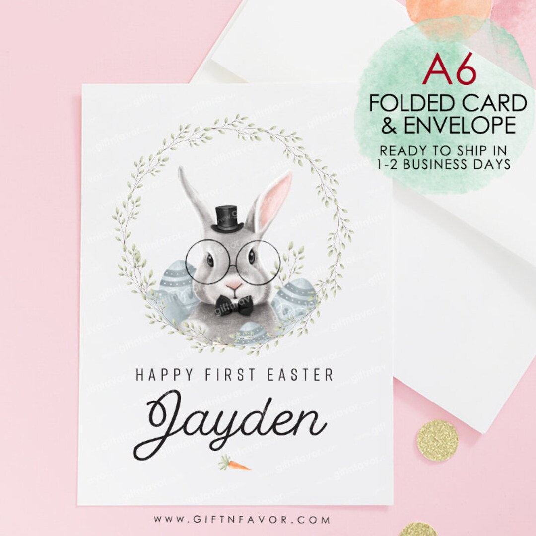 Easter Card,happy Easter Card,happy First Easter Card,personalized ...