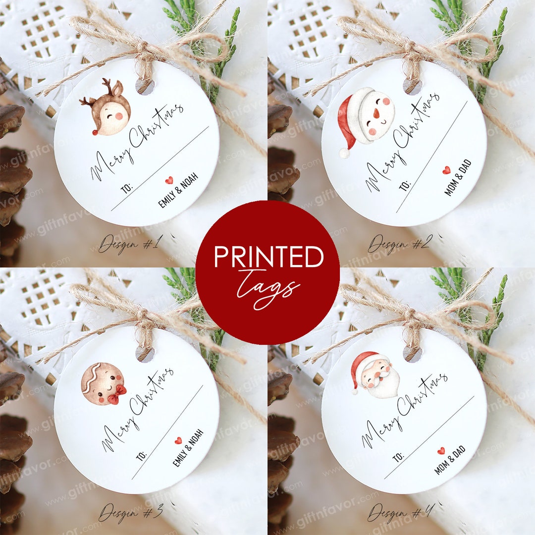 Set of 20/12/6 Christmas Gift Tags,personalized Christmas Gift Tags ...