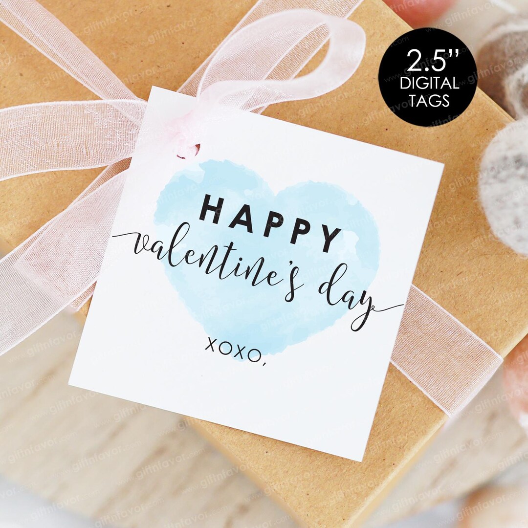 Happy Valentine's Day Tag Printable, Class Valentines Tag,digital ...