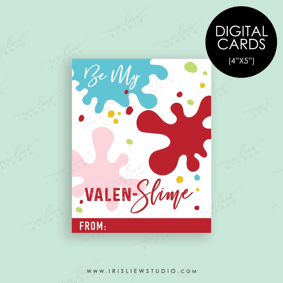 Be My Valenslime Tags,printable Slime Tags,printable Valentine's Day ...