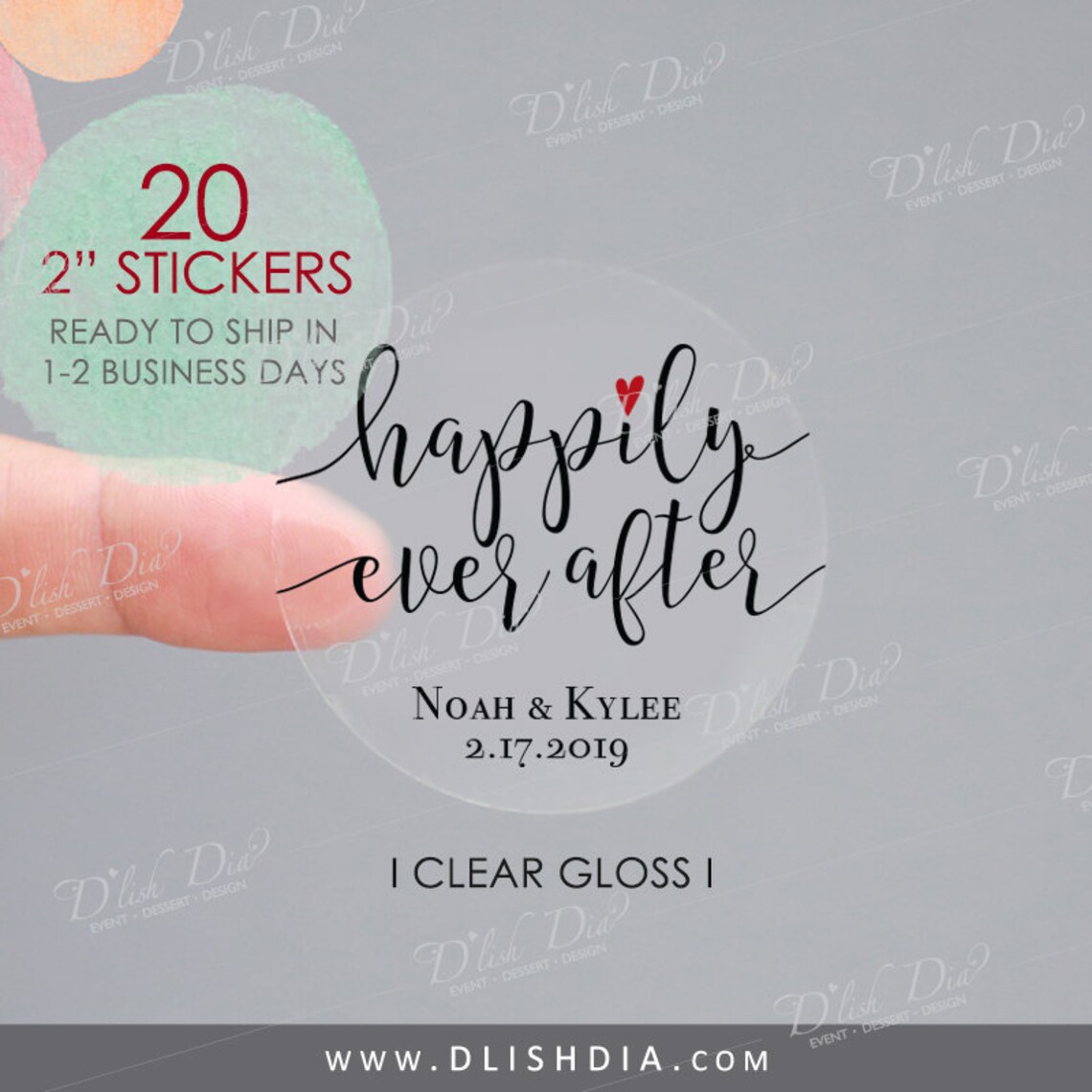 Happily Ever After Stickers, Wedding Favor Stickers,wedding Stickers ...