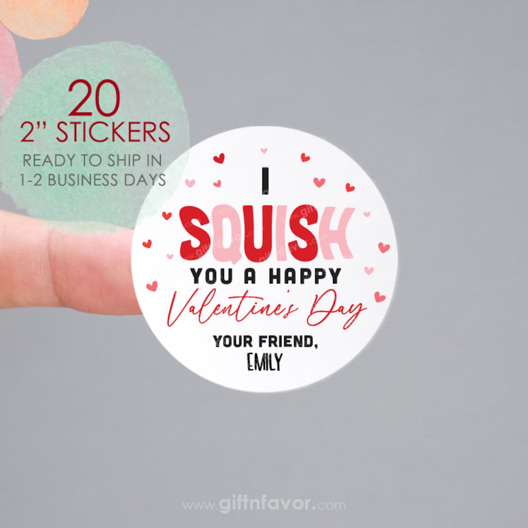 I Squish You a Happy Valentine's Day Tags,i Squish You a Happy ...