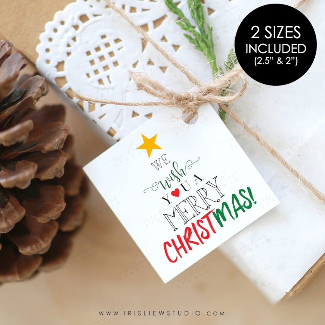 Printable We Wish You A Merry Christmas Tags, Christmas Printable Tags ...