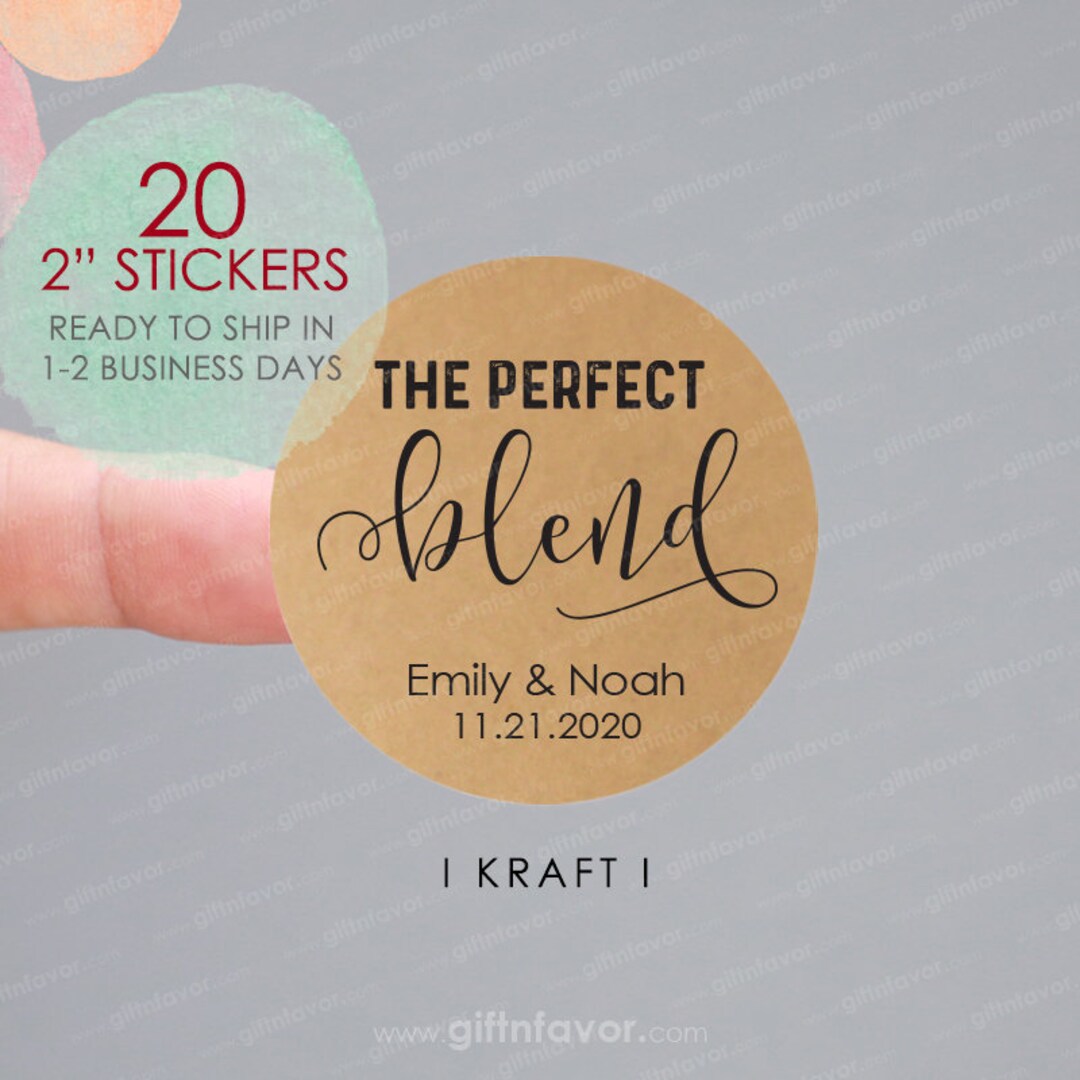 The Perfect Blend Stickers,the Perfect Blend Label,wedding Favor Labels ...