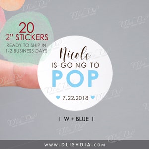 She's Going to Pop Stickers,baby Shower Favor Stickers,custom About to ...