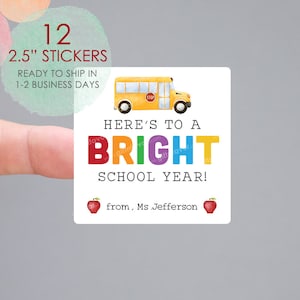 Here's to A Bright School Year Tag,first Day of School Gift Tags,back ...