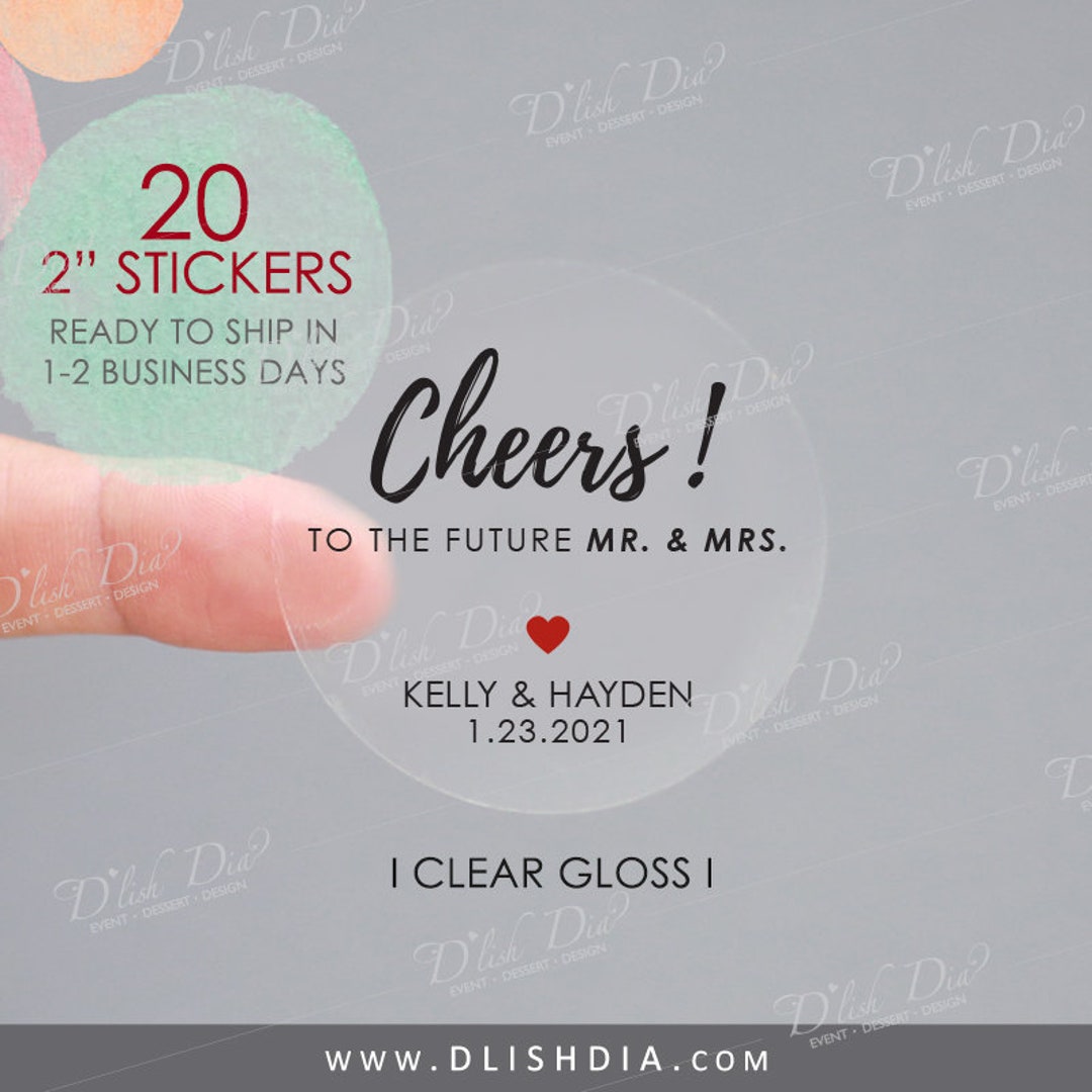 Cheers to the Future Mr.&mrs.stickers,mason Jar Stickers,cheers Favor ...