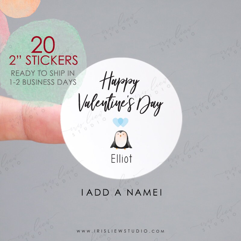 Happy Valentine's day stickersPersonalized | Etsy