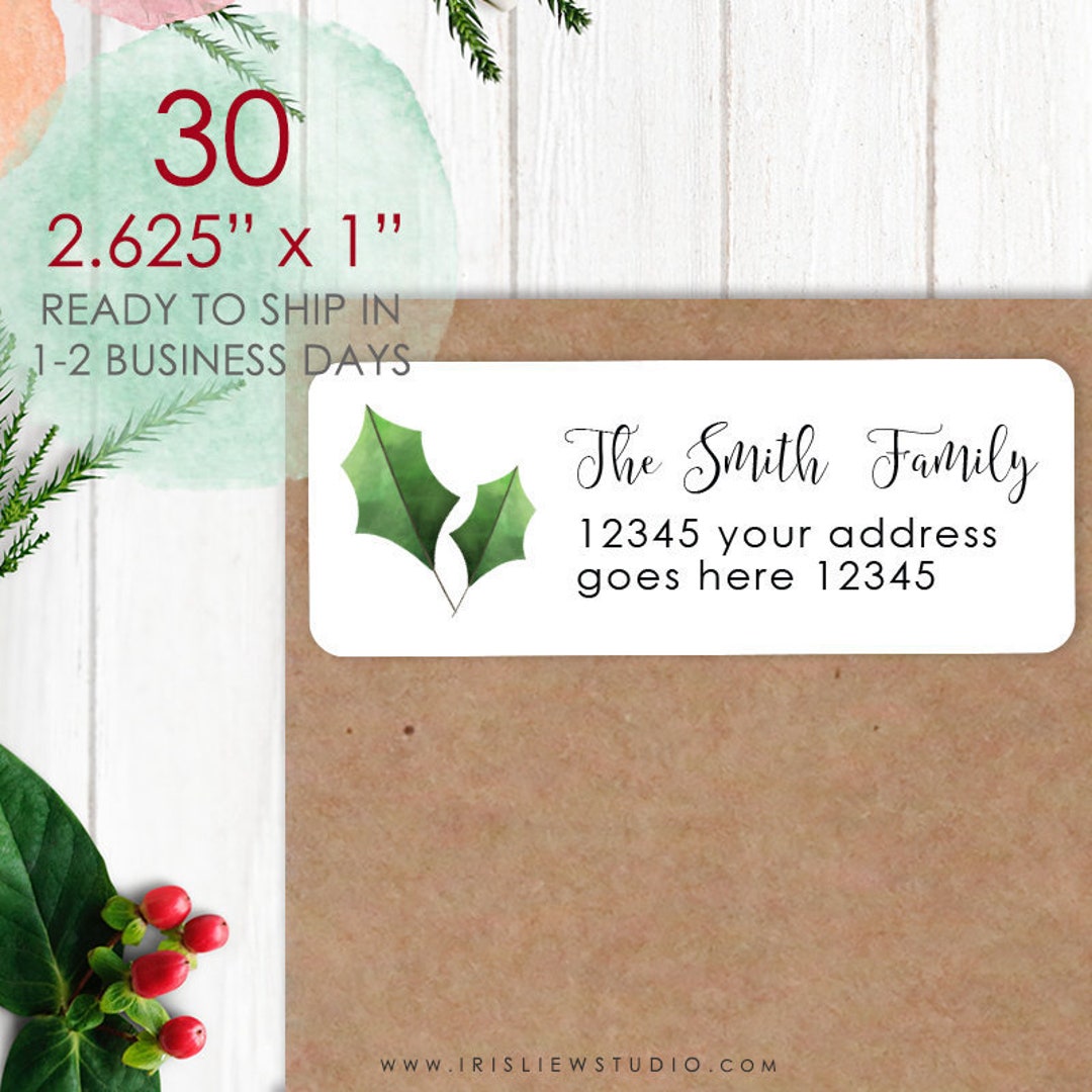 Christmas Return Address Labels. Personalized Return Address Labels ...