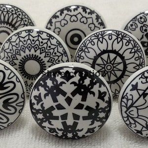 Green & White Ceramic Knobs Kitchen Cabinet Drawer Knobs Hardware Knobs Handmade Knobs Cabinet ...