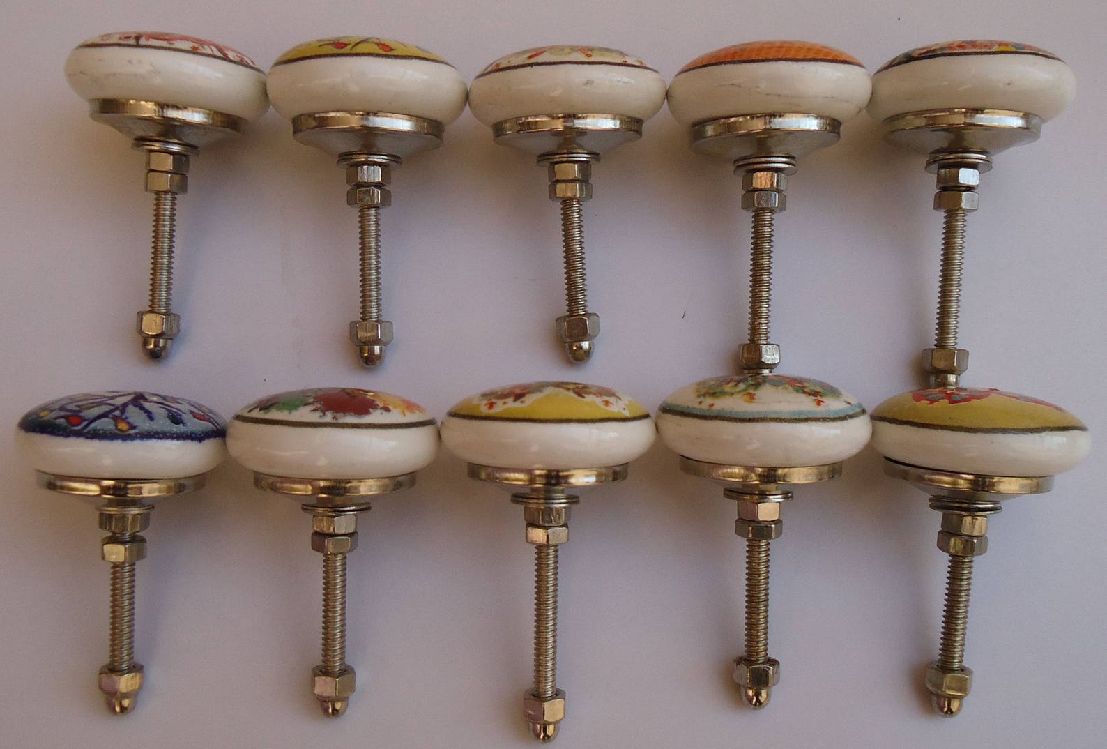 Multi Color Tree Design Ceramic Knobs Kitchen Cabinet Drawer - Etsy