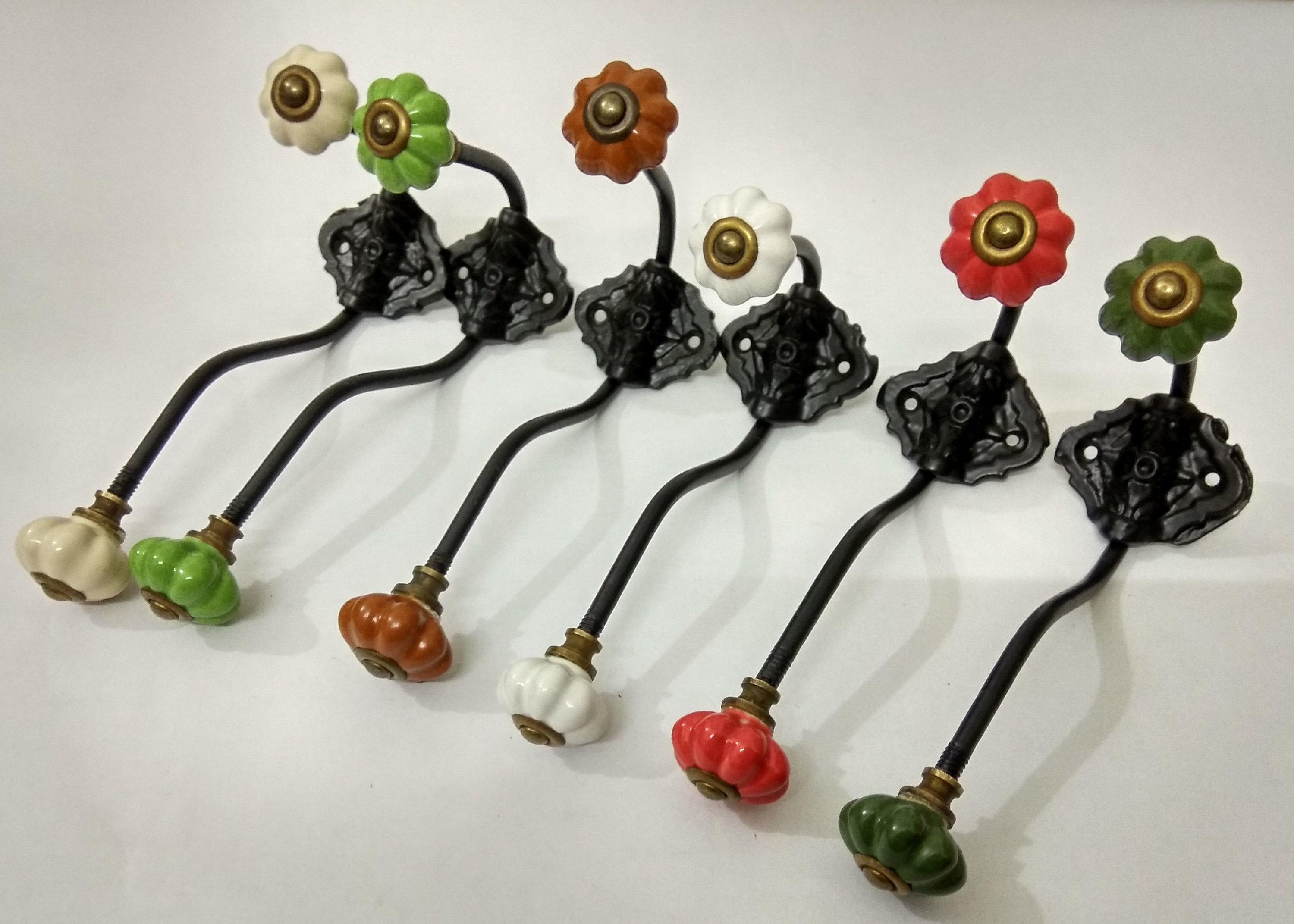 Assorted Plain Ceramic Hooks Handpainted Hooks Bathroom Hooks | Etsy