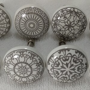 Green & White Ceramic Knobs Kitchen Cabinet Drawer Knobs Hardware Knobs Handmade Knobs Cabinet ...