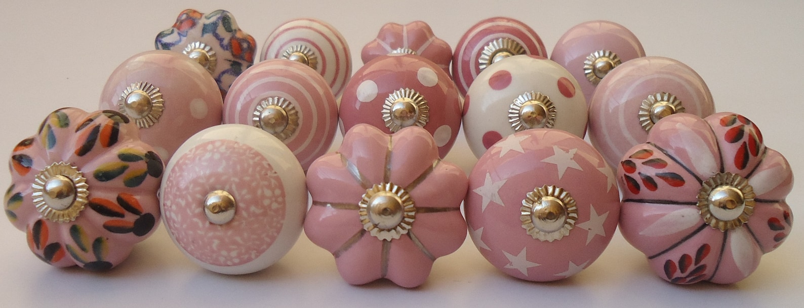 Pink Mixed Assorted Design Ceramic Knobs Ceramic Door Knobs - Etsy
