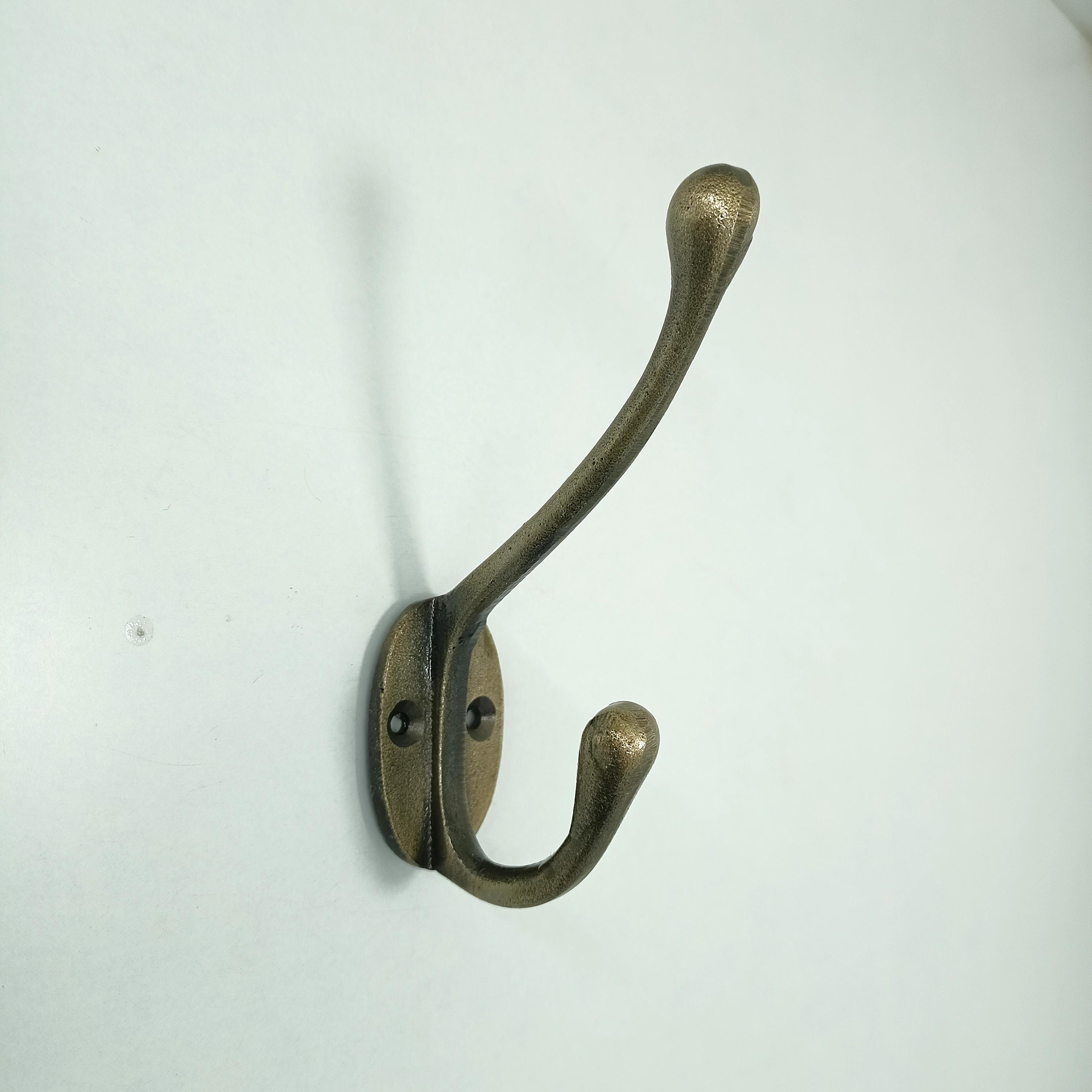 Antique Brass Wall Hooks | Rustic Coat, Hat & Towel Hangers - Etsy