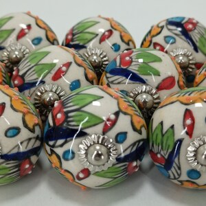 Multicolor Ceramic Knobs Handpainted Handmade Ceramic Door Knobs Kitchen Cabinet Knobs Drawer ...