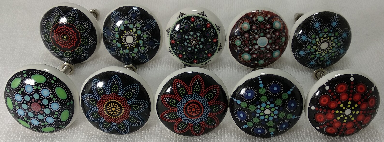 Multi Color Ceramic Knobs Kitchen Cabinet Drawer Knobs - Etsy
