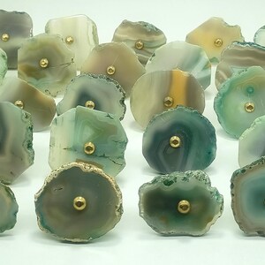 Light Sea Green Agate Knobs Agate Stone Knobs Cabinet Drawer Pulls Cupboard Door Handle Cabinet ...
