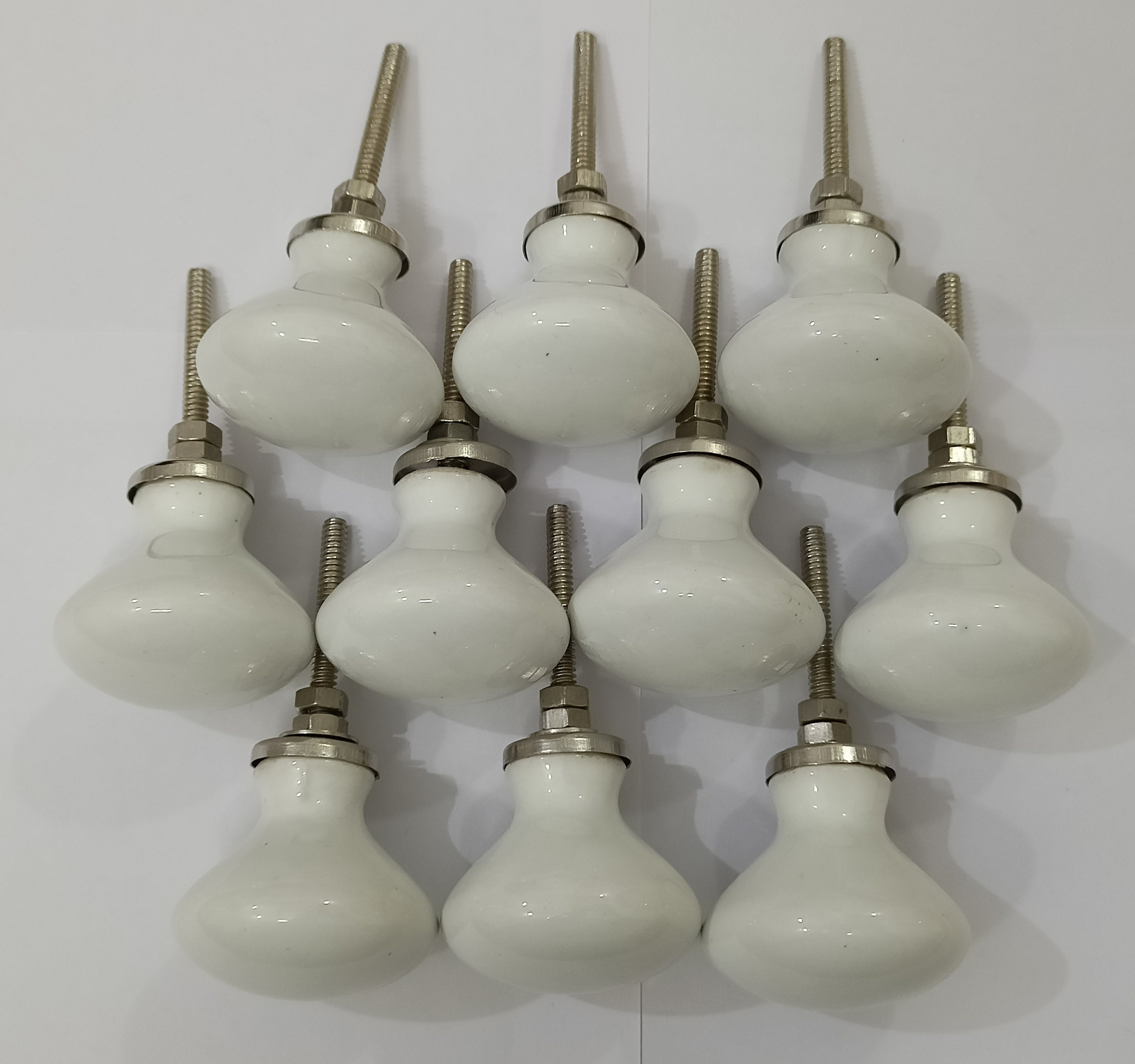 White Color Vintage Ceramic Knobs Kitchen Cabinet Knobs Drawer - Etsy