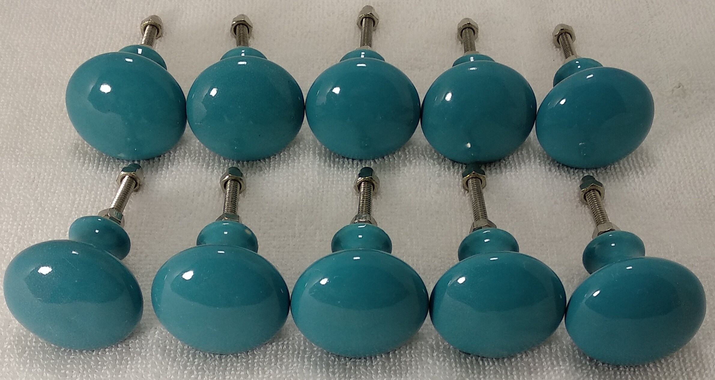 Teal Color Vintage Ceramic Knobs Kitchen Cabinet Knobs Drawer - Etsy