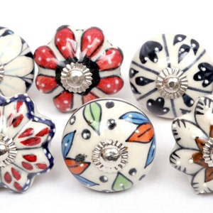 Multicolor Emboss Ceramic Knobs Hand Painted Ceramic Door Knobs Pumpkin Knobs Kitchen Cabinet ...