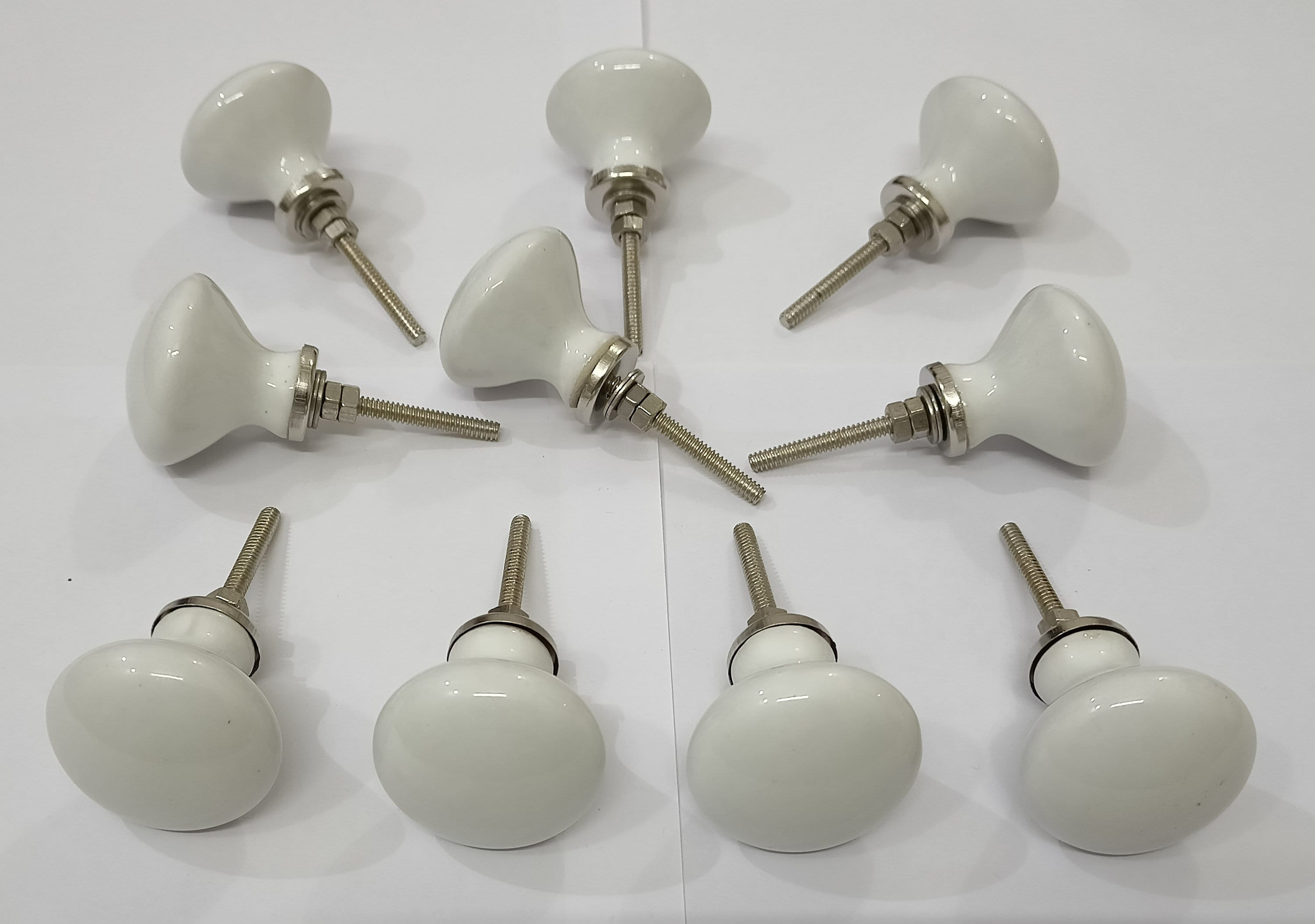 White Color Vintage Ceramic Knobs Kitchen Cabinet Knobs Drawer - Etsy