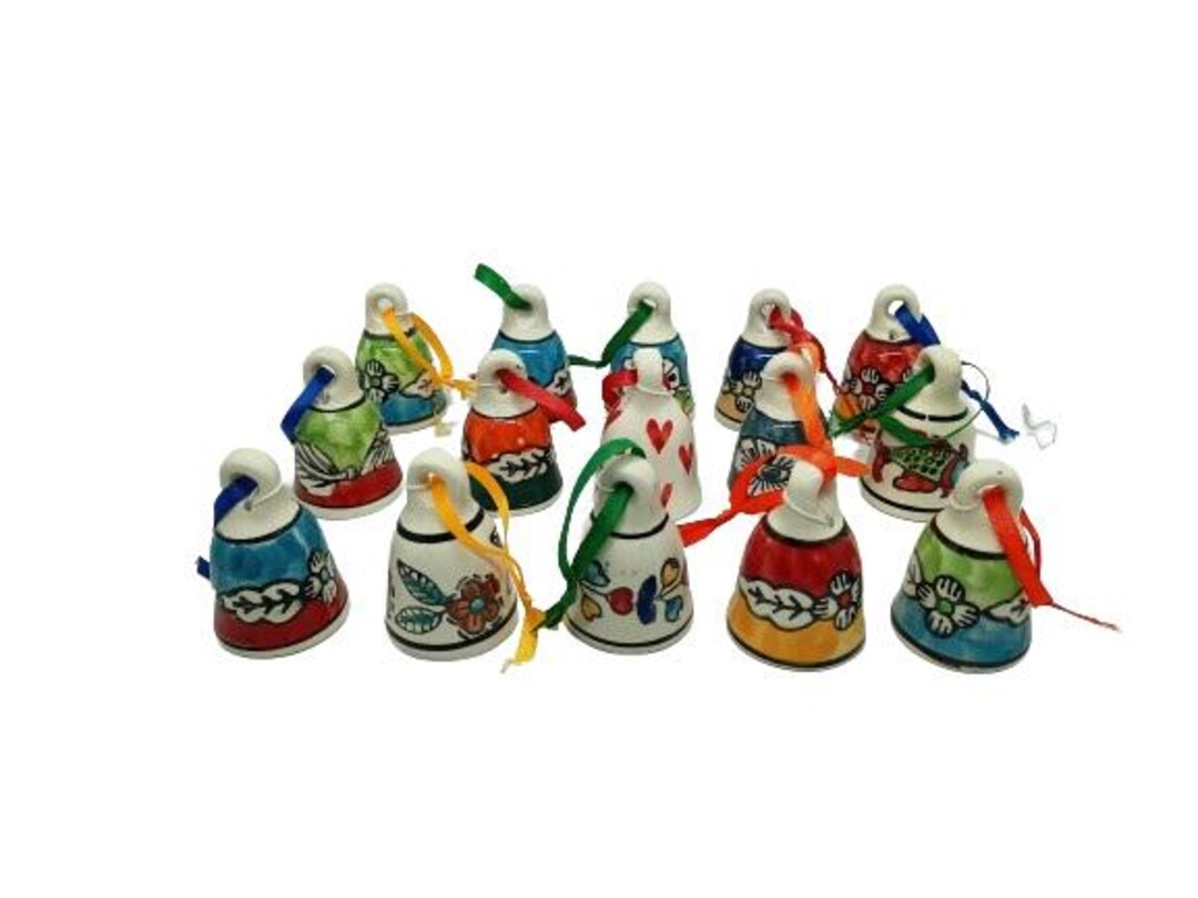 Ceramic Hand Painted Bells, Hand Painted Decorative Bells, Ceramic ...