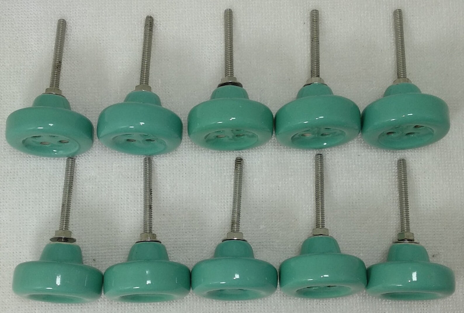 Sea Green Button Style Ceramic Knobs Handpainted Ceramic Door - Etsy