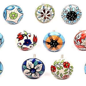 Multicolor Multidesign Assorted Ceramic Knobs Ceramic Door Knobs Kitchen Cabinet Knobs Drawer ...