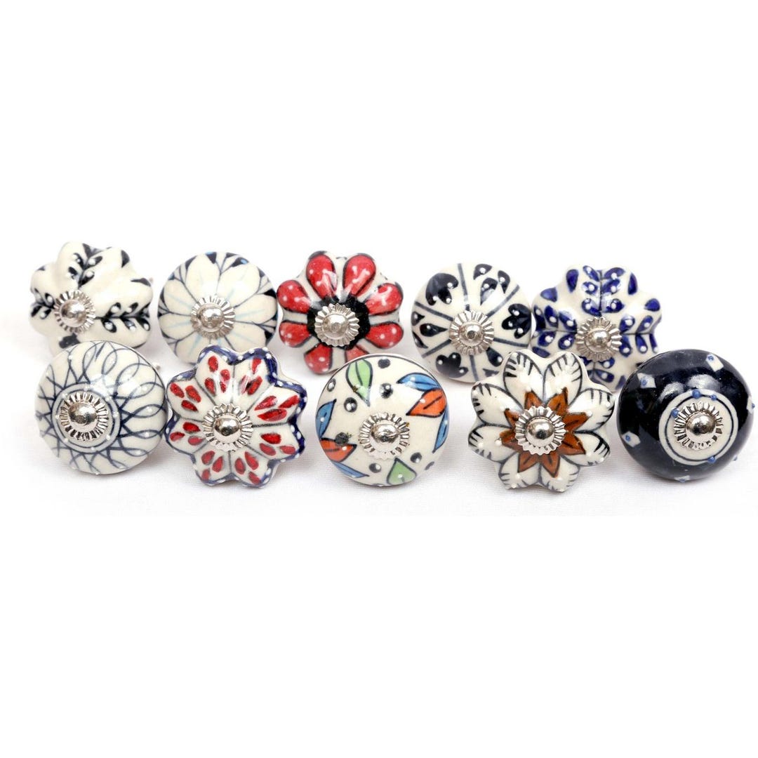 Multicolor Emboss Ceramic Knobs Hand Painted Ceramic Door Knobs Pumpkin ...
