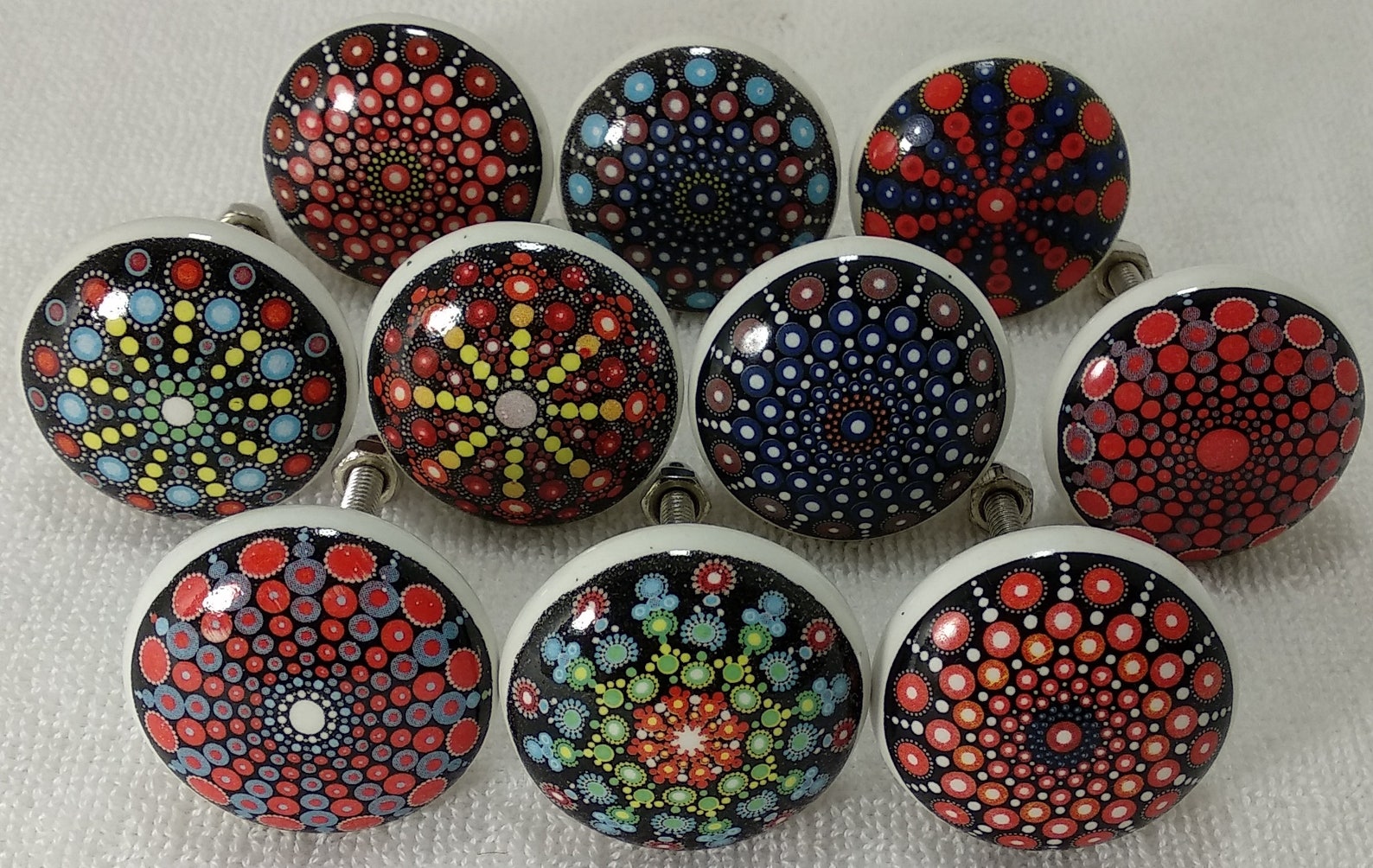 Multi Color Ceramic Knobs Kitchen Cabinet Drawer Knobs - Etsy